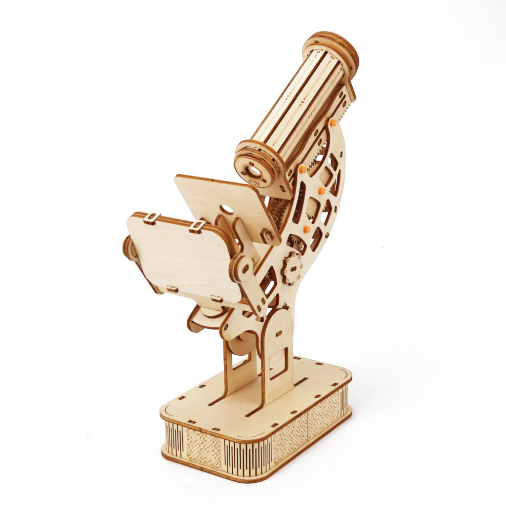 Puzzle 3D en bois microscope • Essence du Bois